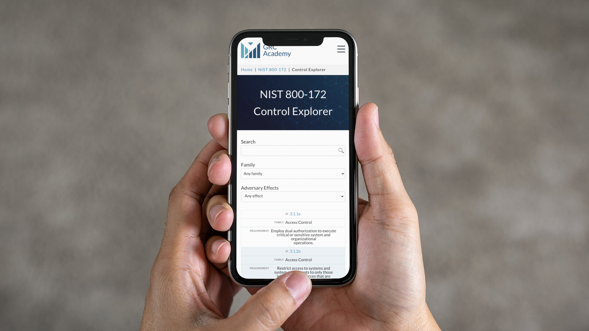 NIST 800-172 Control Explorer - GRC Academy